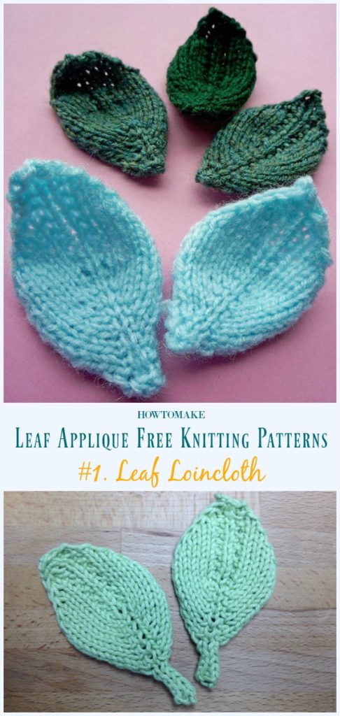 Leaf Applique Free Knitting Patterns