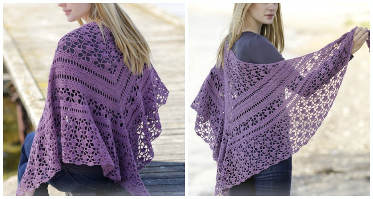 Evening in Paris Shawl Crochet Free Pattern - Crochet & Knitting