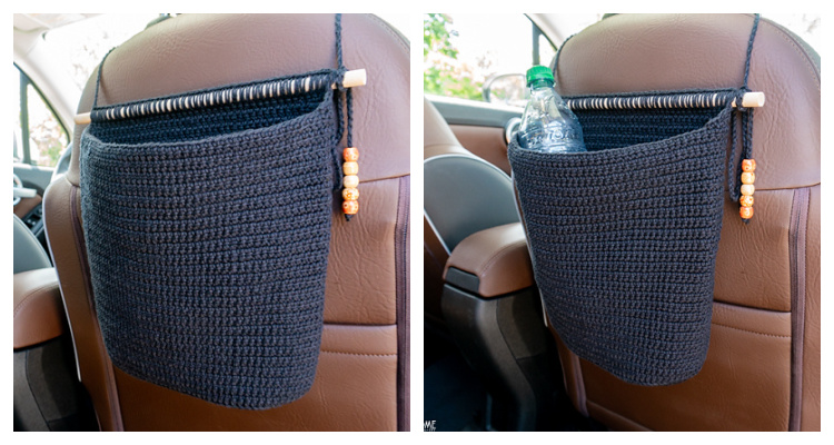 Car Waste Basket Crochet Free Pattern - Crochet & Knitting